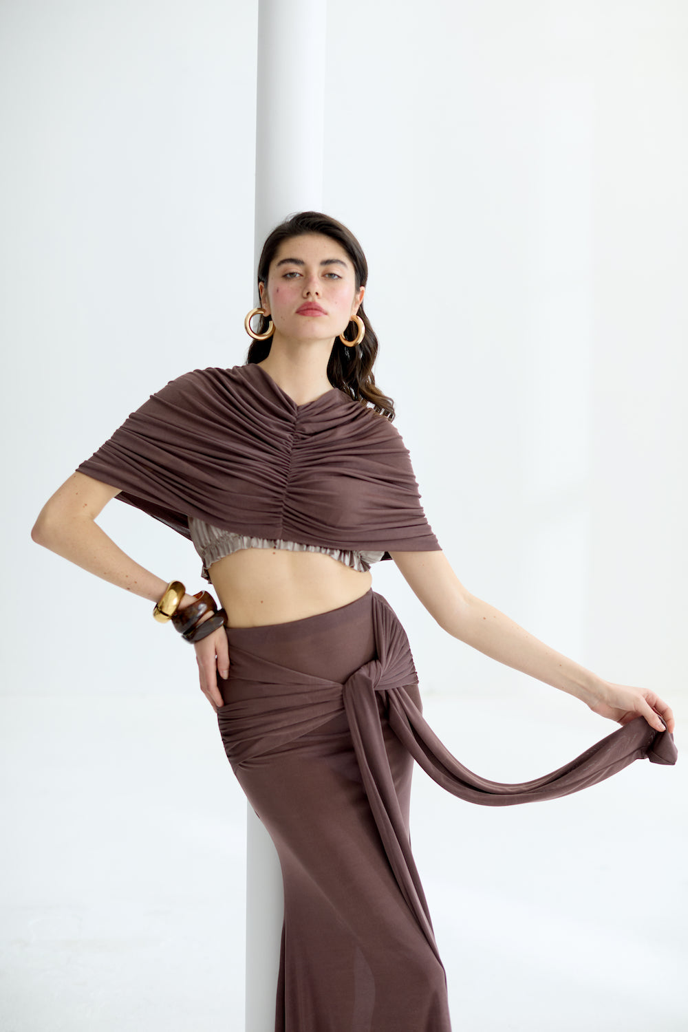 Lydia Crop Pelerin Set